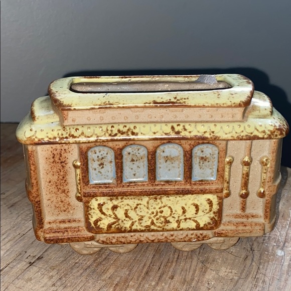 Accents | Vintage Trolly Passenger Train Car Planter | Poshmark